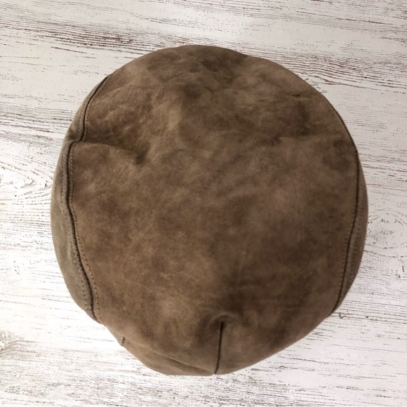 Vintage | Accessories | Vintage Suede Leather Newsboy Scally Cap Hat ...
